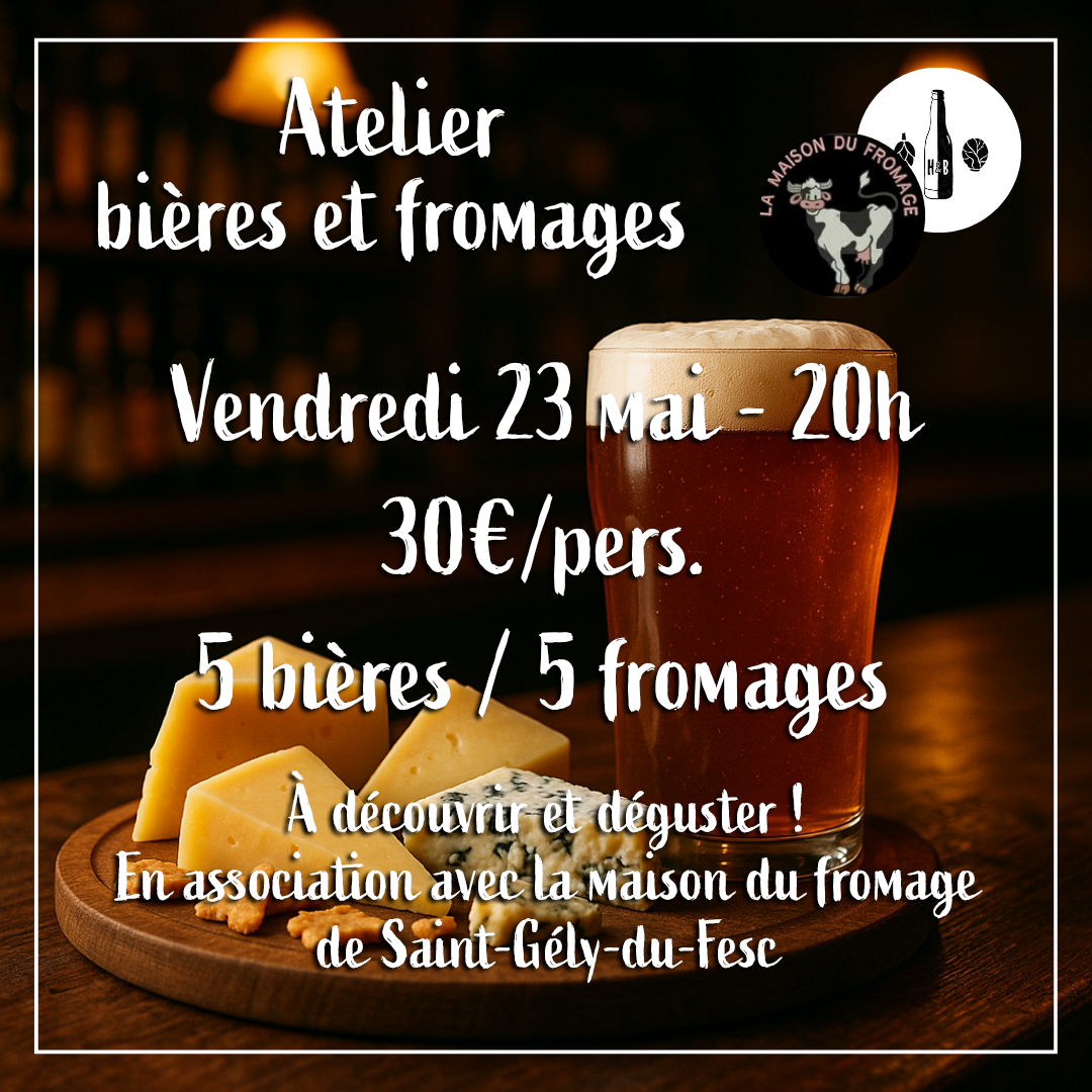 Atelier bières et fromages 🧀 - Hop & Brol